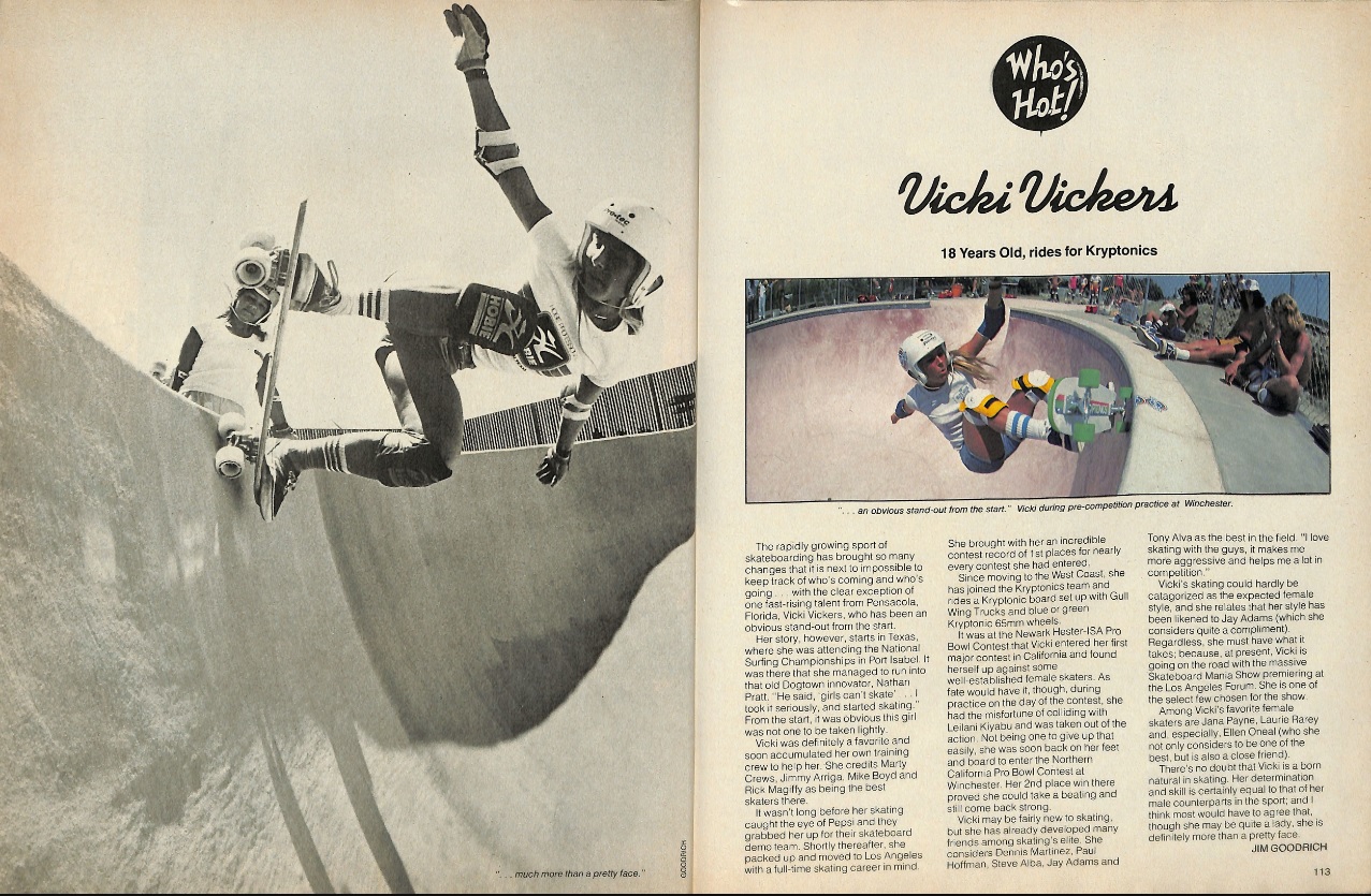 Vicki Vickers – Womxn Skateboard History