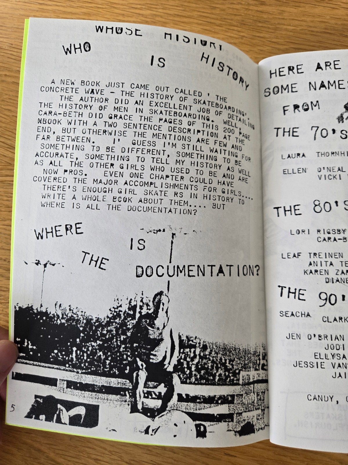 50-50 Skate Zine by Zanna – Womxn Skateboard History